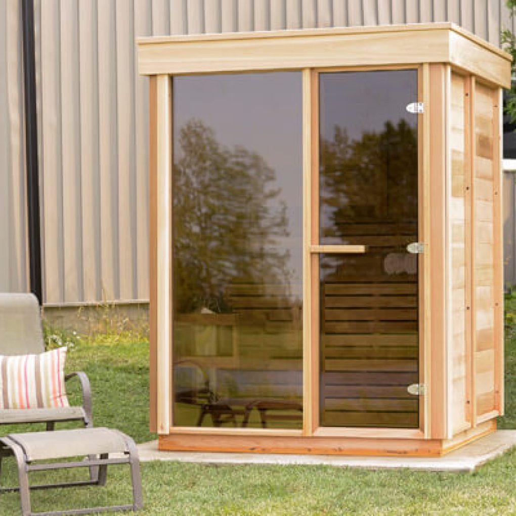 Outdoor Pure Cube Clear Saunas - Hot Tubs & Swim Spas Warwickshire